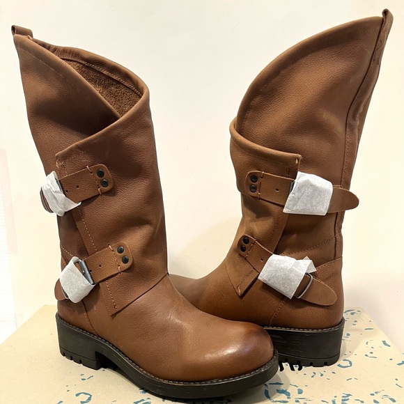 Musse & Cloud | Shoes | Musse And Cloud Falida Midcalf Moto Biker Boots ...